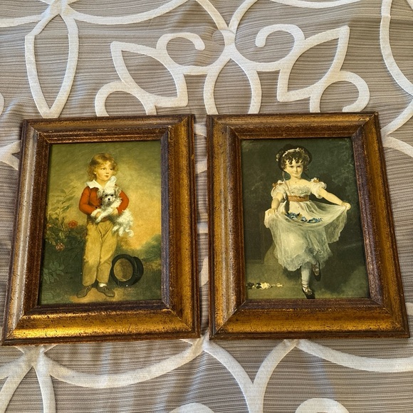 Unsigned | Art | Vintage Set Of Oil Paintings Master Simpson And Girl 8 ...